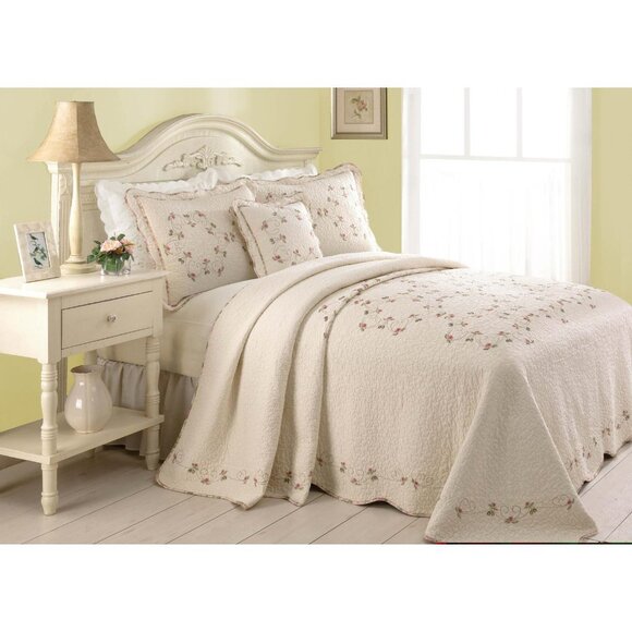 Modern Heirloom | Bedding | New Modern Heirloom Floral Embroidered ...